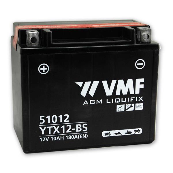 VMF YTX12-BS Motorradbatterie 12V 10Ah 180A (CCA EN1) | VMF ...